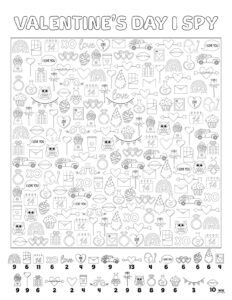 Valentine's Day I Spy - 4 FREE Printables - PrintaBulk