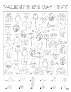 Valentine's Day I Spy - 4 FREE Printables | Printabulls