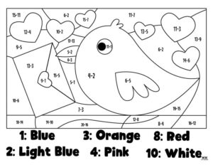 Valentine's Day Color By Number - 20 Pages | Printabulls