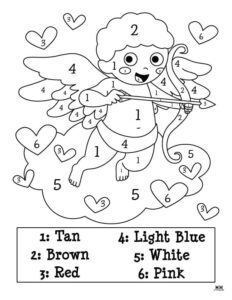 Valentine's Day Color By Number - 20 Pages | Printabulls