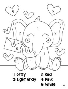 Valentine's Day Color By Number - 20 Pages | Printabulls