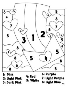 Valentine's Day Color By Number - 20 Pages | Printabulls