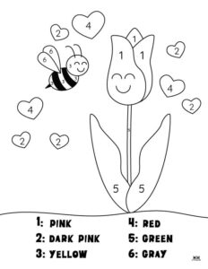 Valentine's Day Color By Number - 20 Pages | Printabulls