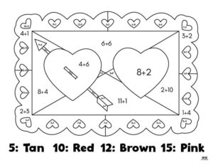 Valentine's Day Color By Number - 20 Pages | Printabulls