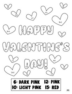 Valentine's Day Color By Number - 20 Pages | Printabulls