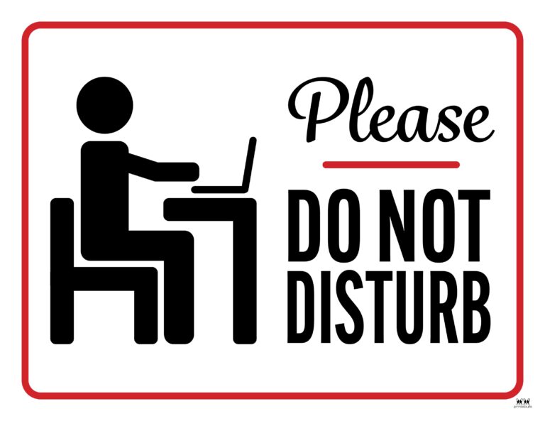 Do Not Disturb Signs - 25 FREE Printables | Printabulls