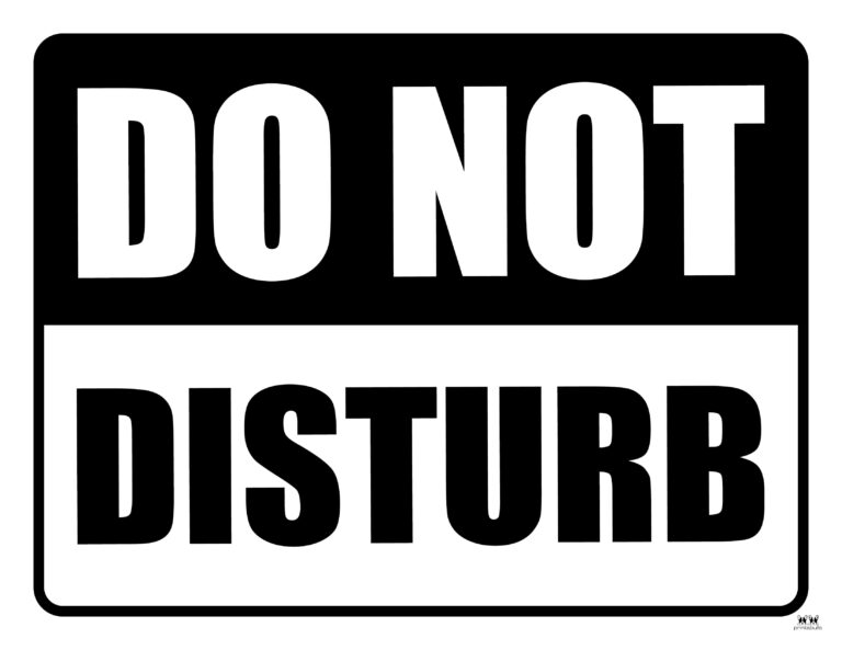 Do Not Disturb Signs - 25 FREE Printables | Printabulls