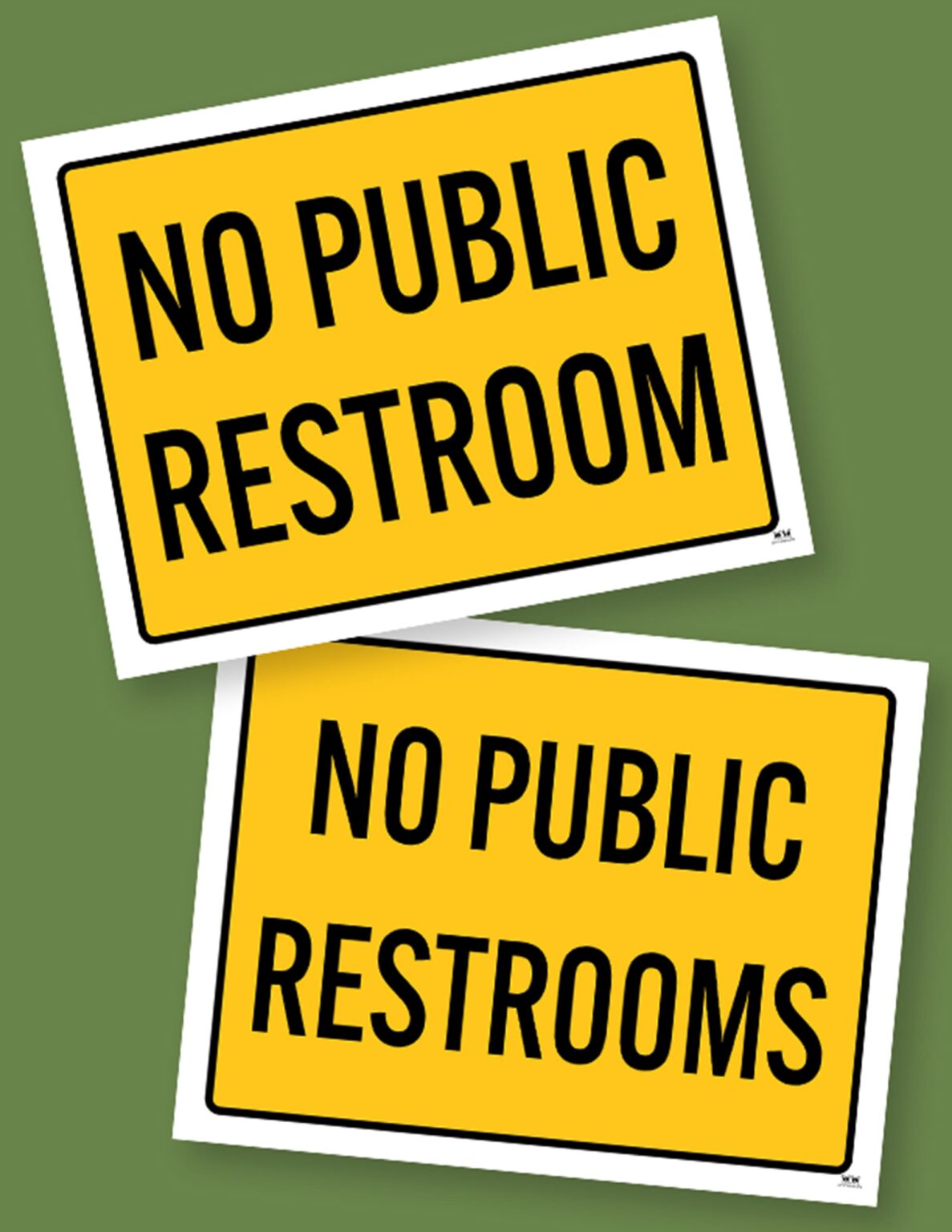No Public Restroom Signs - 15 FREE Signs | Printabulls