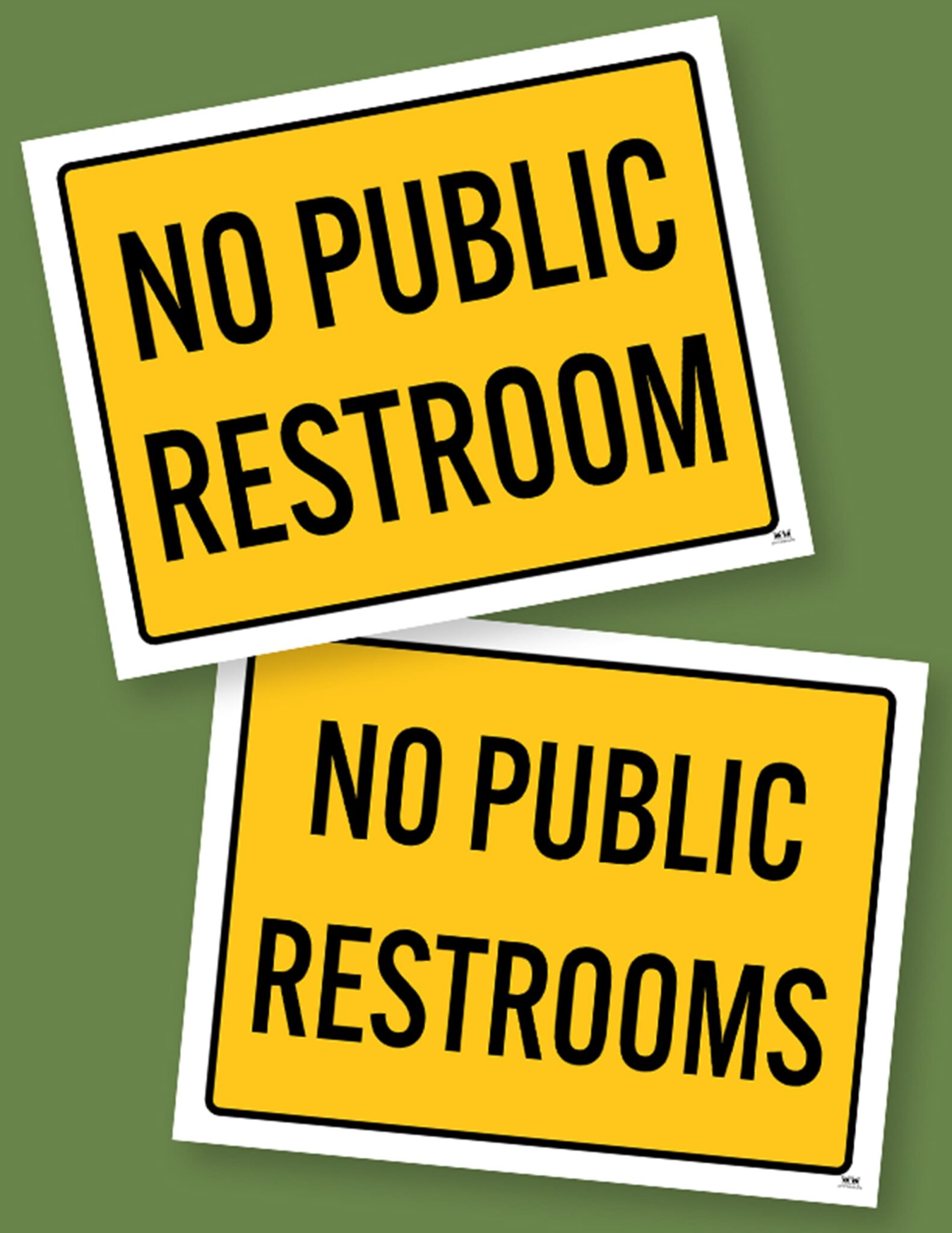 No Public Restroom Signs - 15 FREE Signs | Printabulls