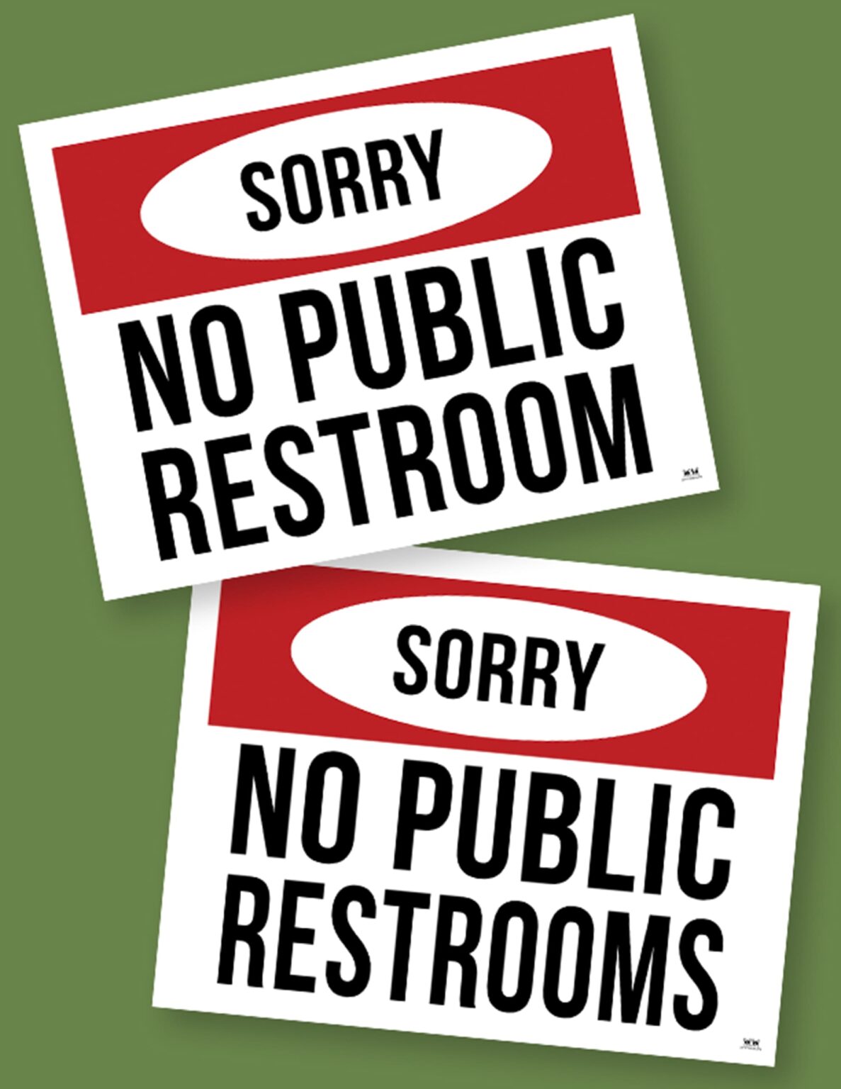 No Public Restroom Signs - 15 FREE Signs | Printabulls
