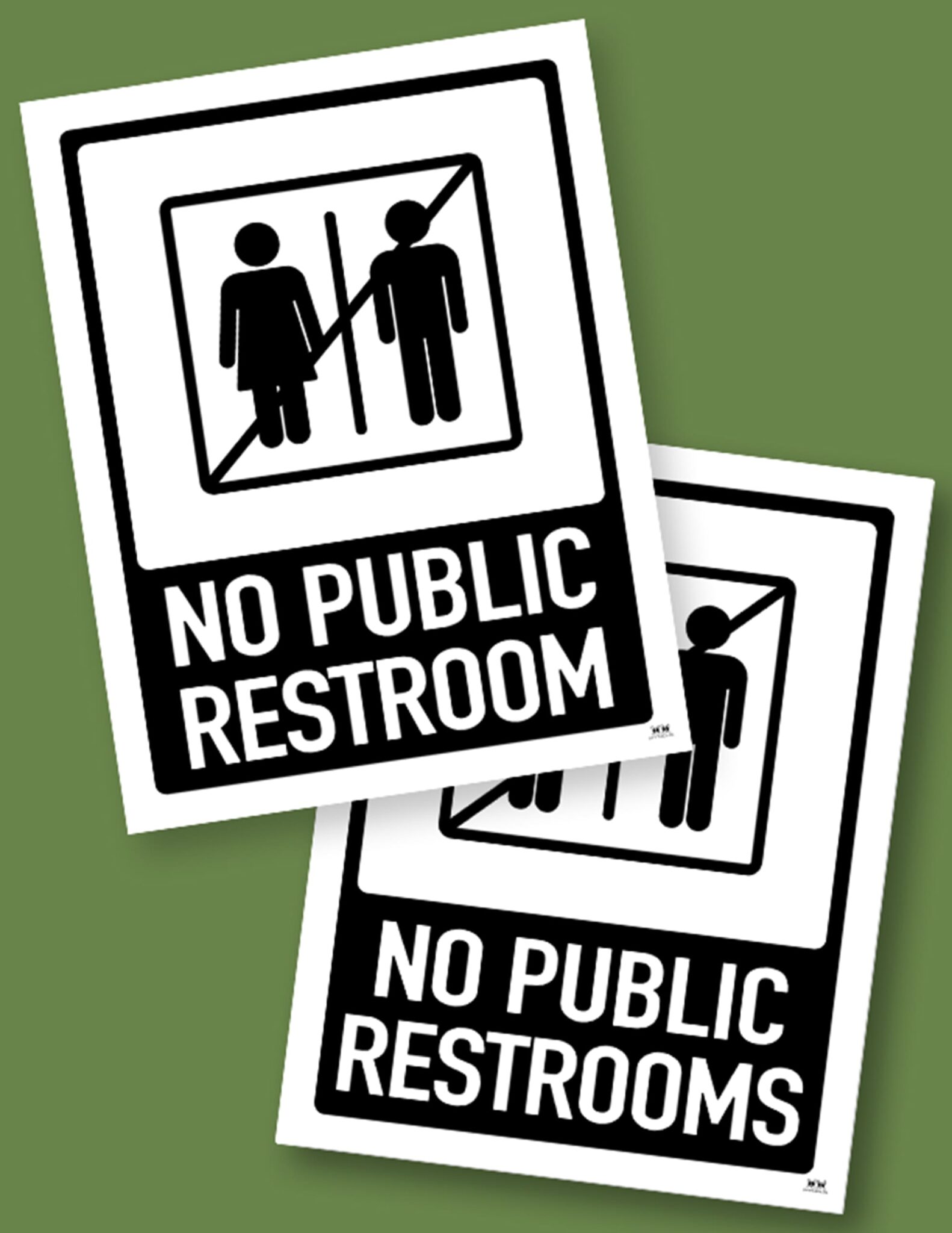 No Public Restroom Signs - 15 FREE Signs | Printabulls
