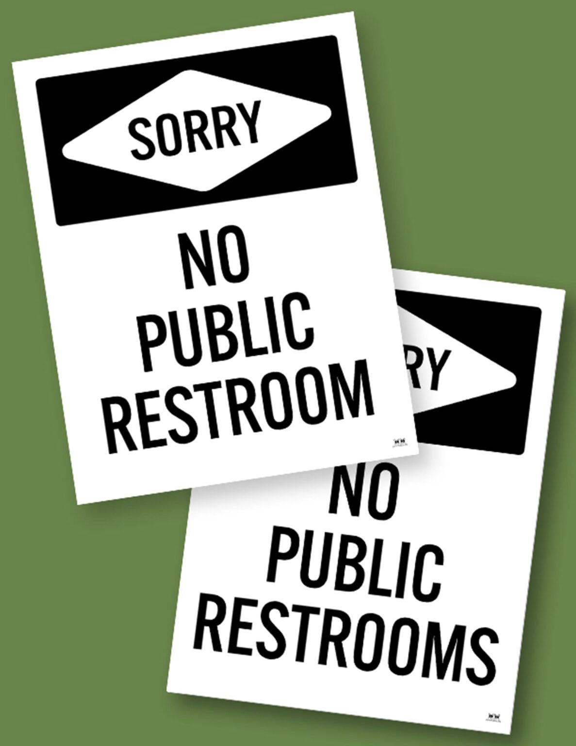 No Public Restroom Signs - 15 FREE Signs | Printabulls