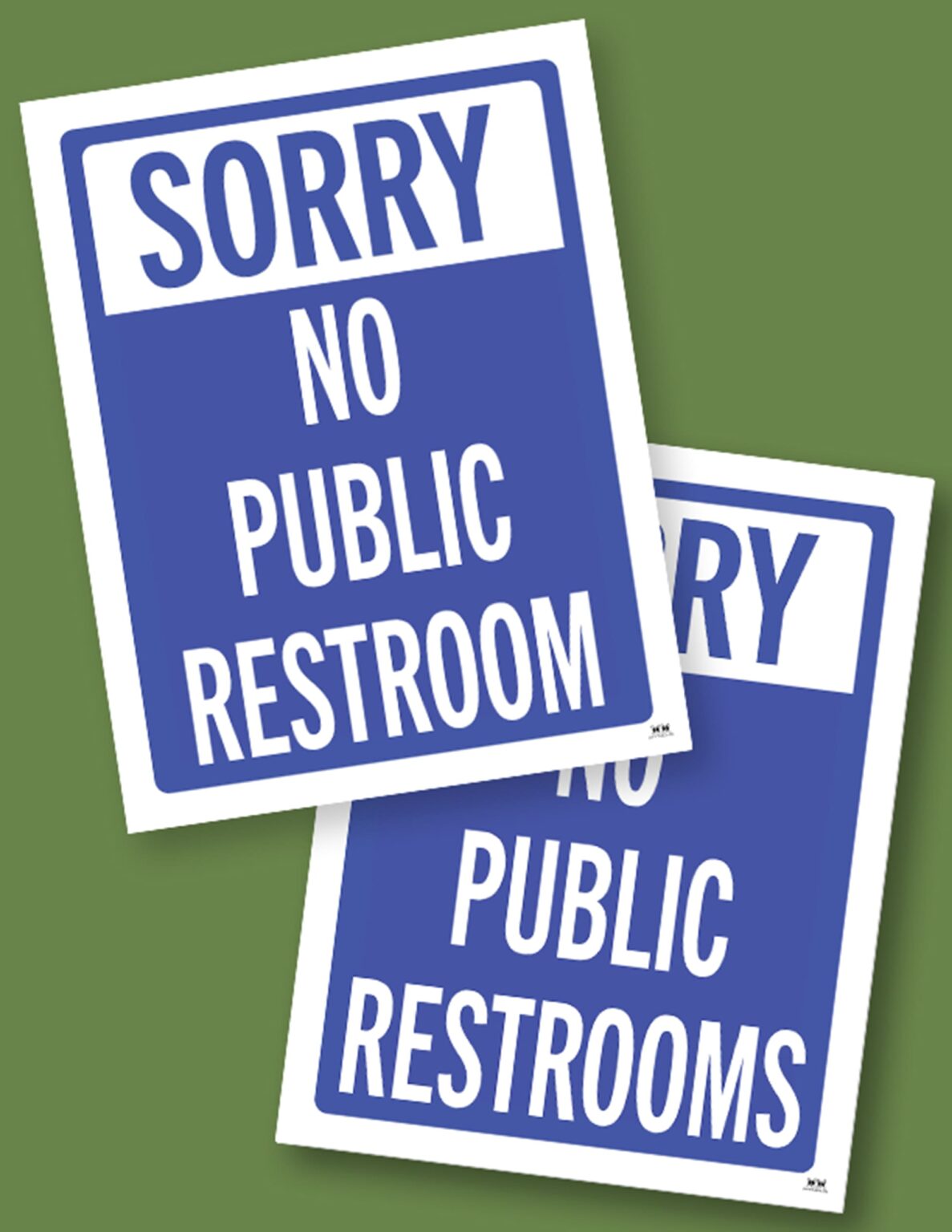 No Public Restroom Signs - 15 FREE Signs | Printabulls