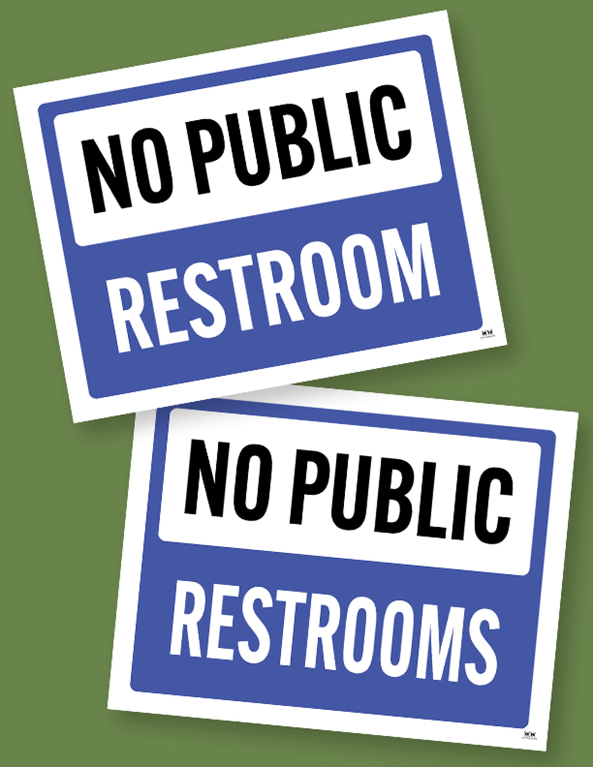No Public Restroom Signs - 15 FREE Signs | Printabulls