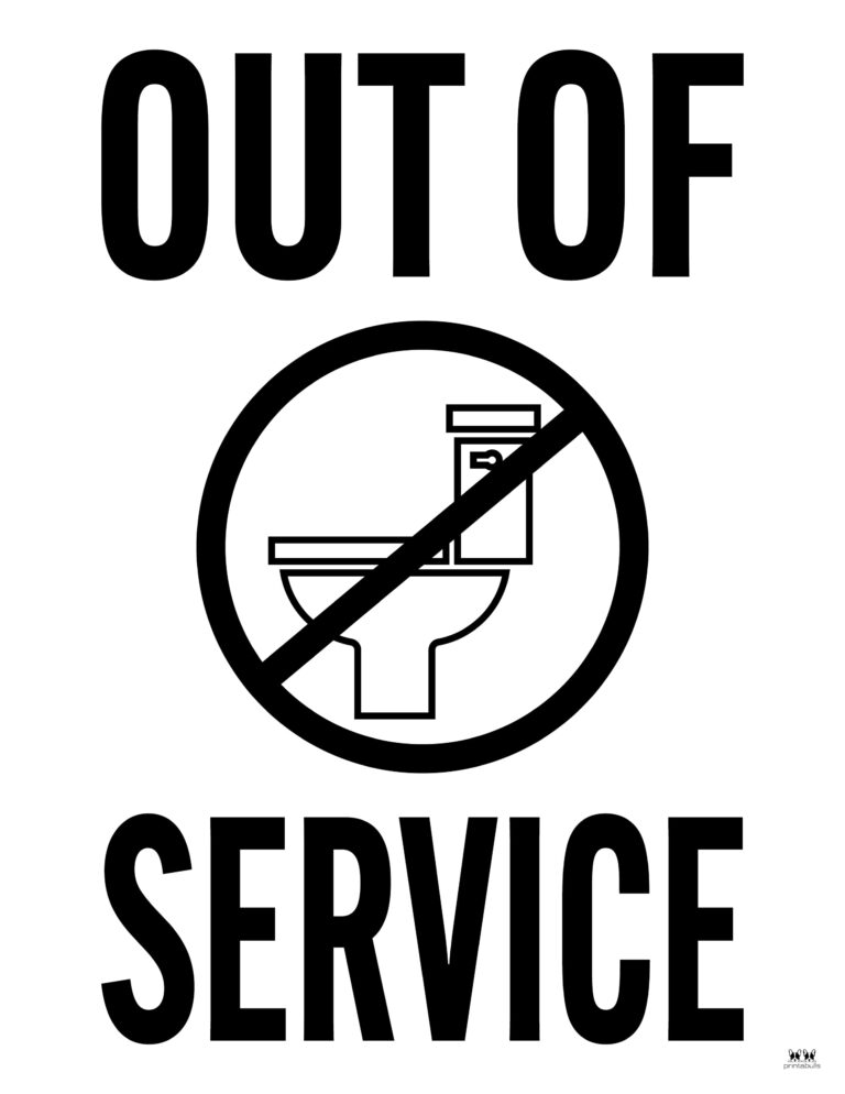 Out Of Service Signs - 25 FREE Printables - PrintaBulk