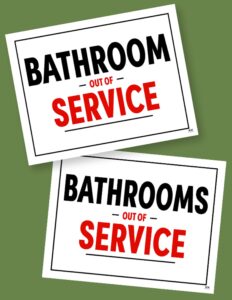 Out Of Service Signs - 25 FREE Printables | Printabulls