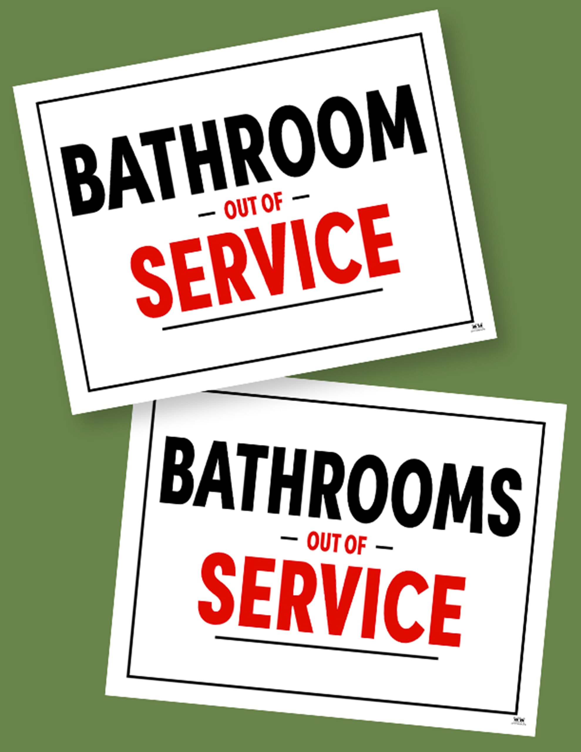 Out Of Service Signs - 25 FREE Printables | Printabulls
