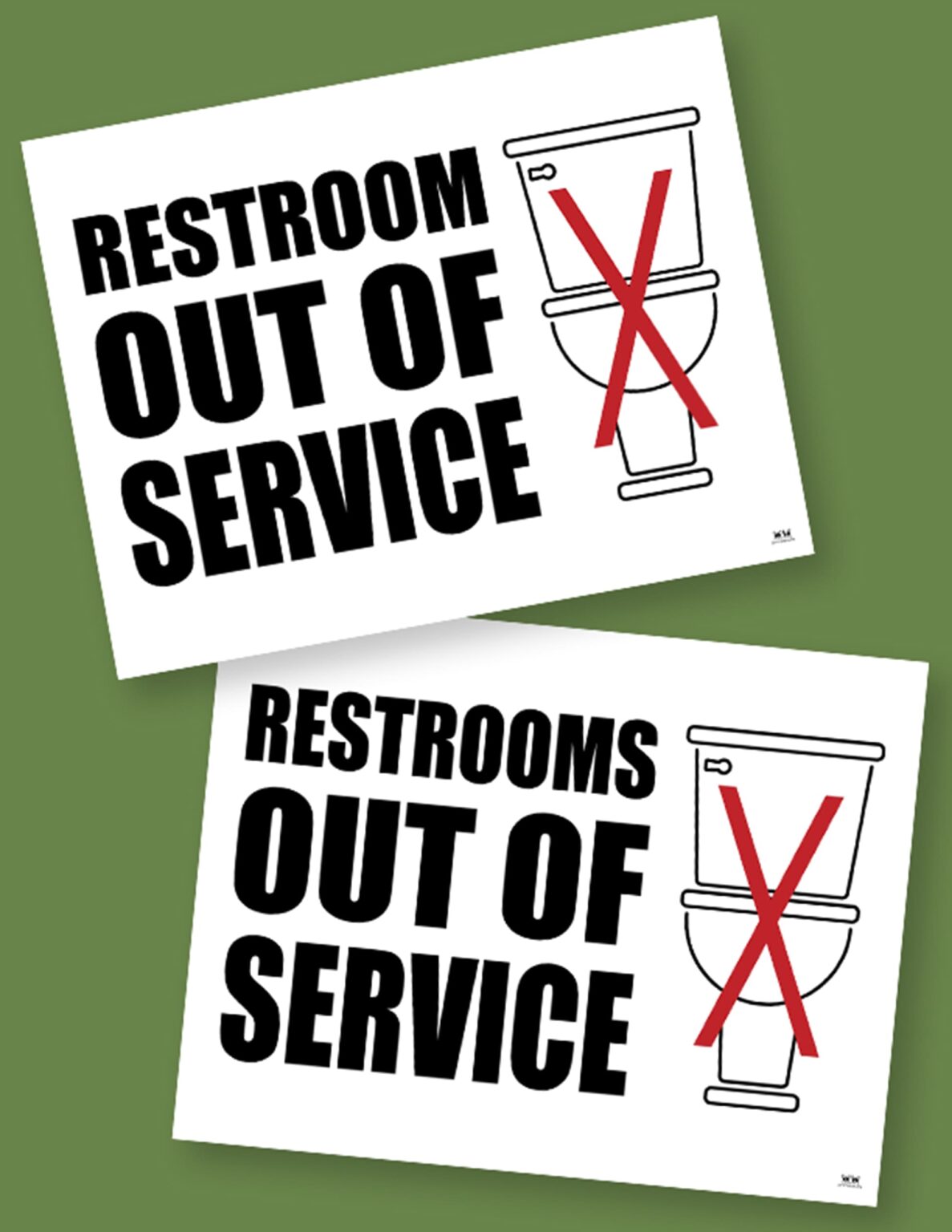 Out Of Service Signs - 25 FREE Printables | Printabulls