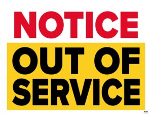 Out Of Service Signs - 25 FREE Printables | Printabulls