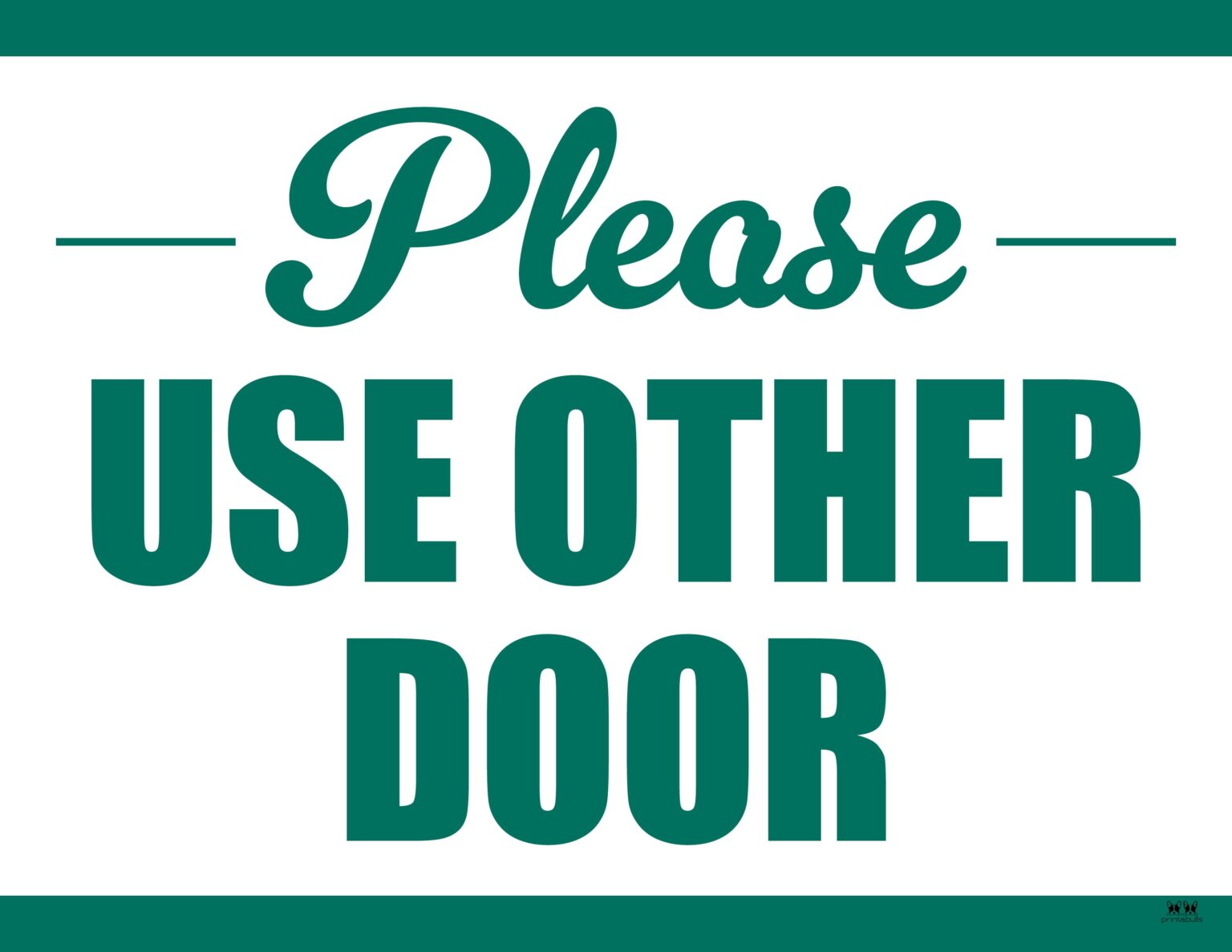 Please Use Other Door Signs - 15 FREE Signs | Printabulls