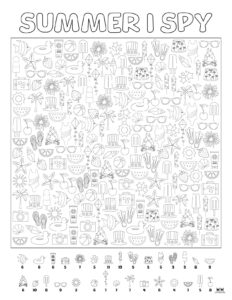 Summer I Spy - 4 FREE Printables | Printabulls