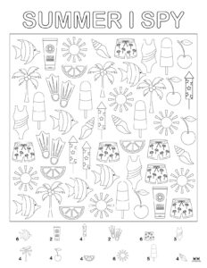 Summer I Spy - 4 FREE Printables | Printabulls