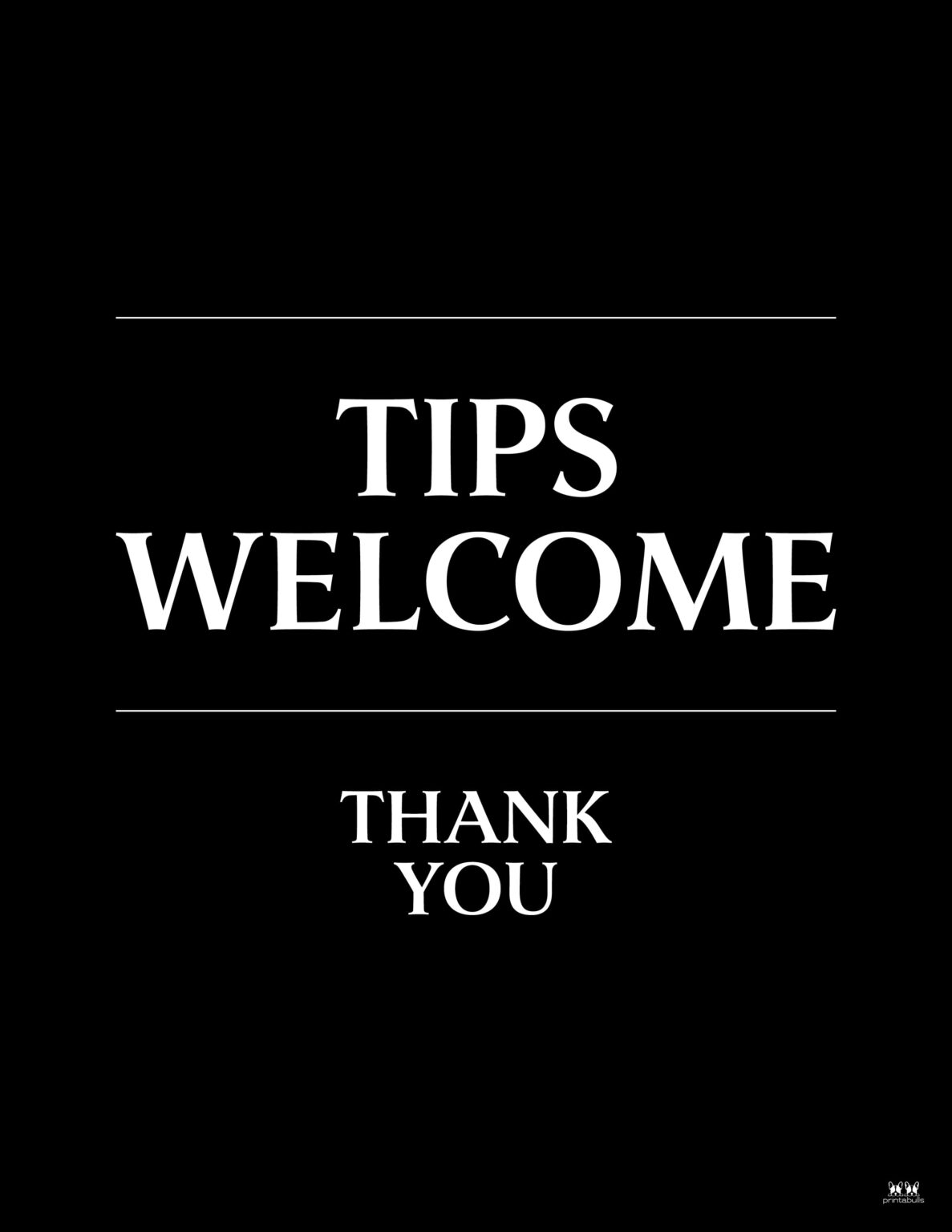 Tip Jar Signs - 12 FREE Printables | Printabulls