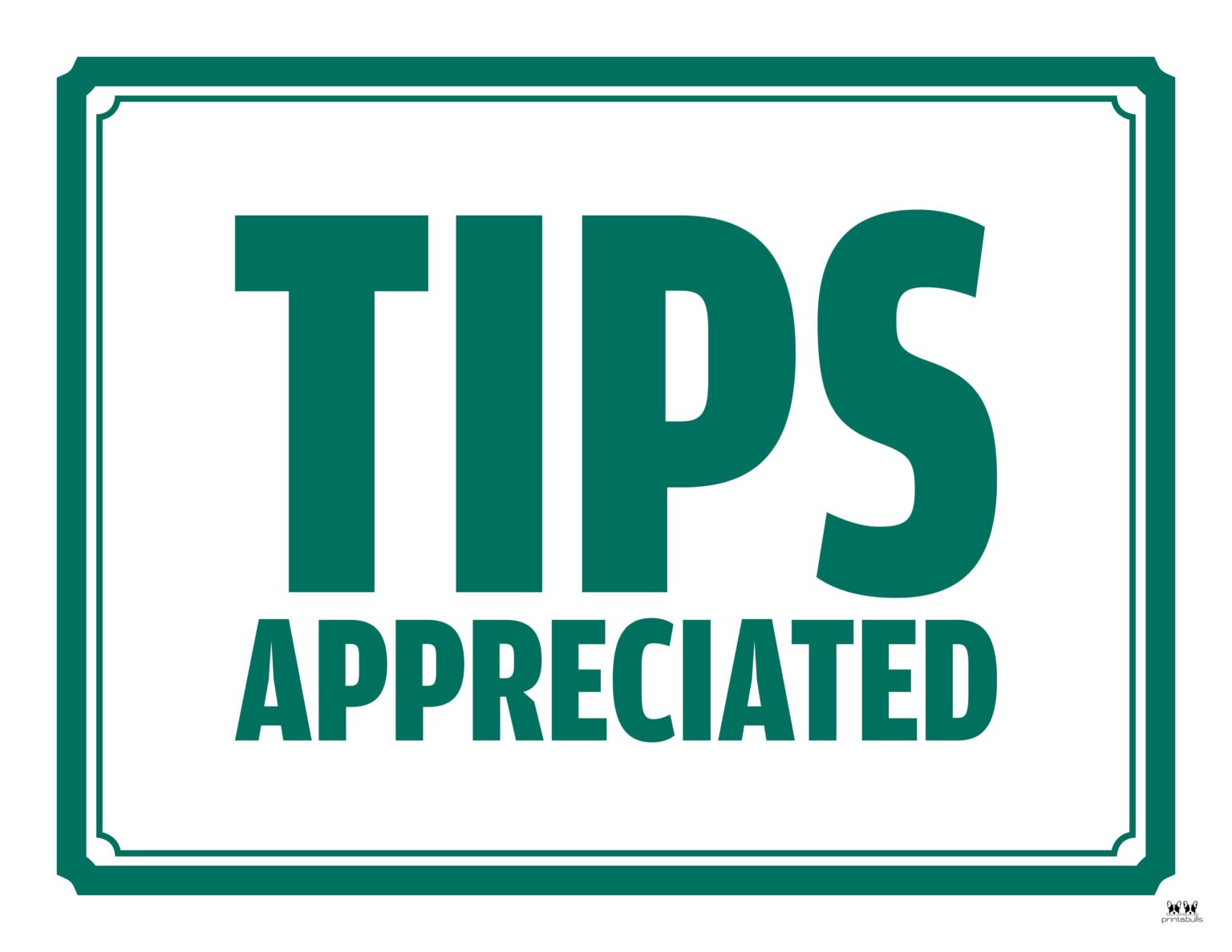 Tip Jar Signs - 12 FREE Printables - PrintaBulk