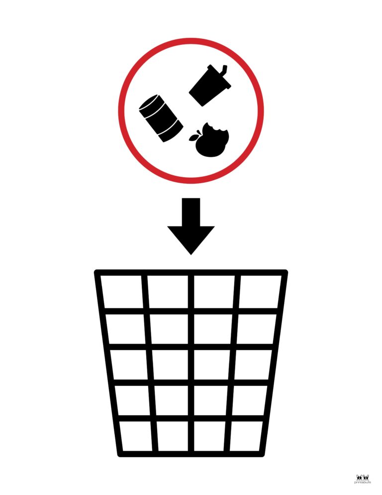 Trash Signs - 20 FREE Printables | Printabulls