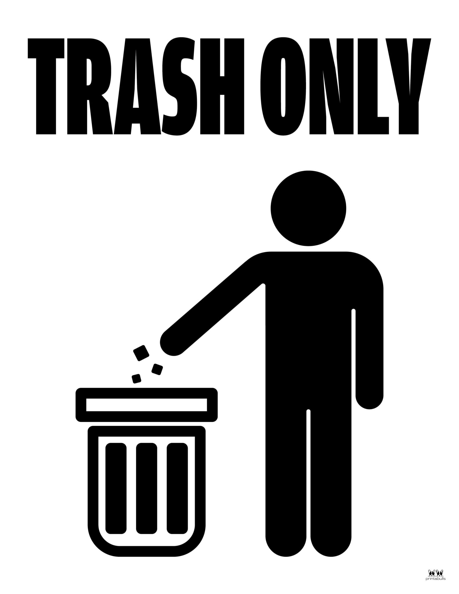 Trash Signs 20 FREE Printables Printabulls Trash Signs 20 FREE Printables Printabulls
