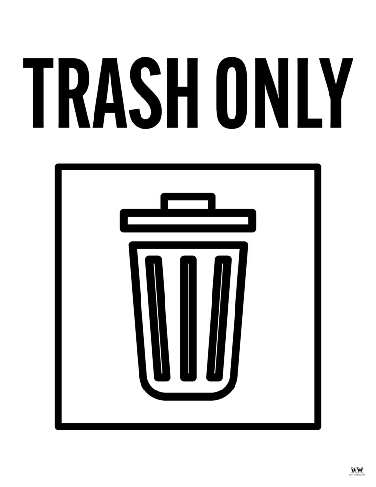 Trash Signs 20 FREE Printables Printabulls Trash Signs 20 FREE Printables Printabulls