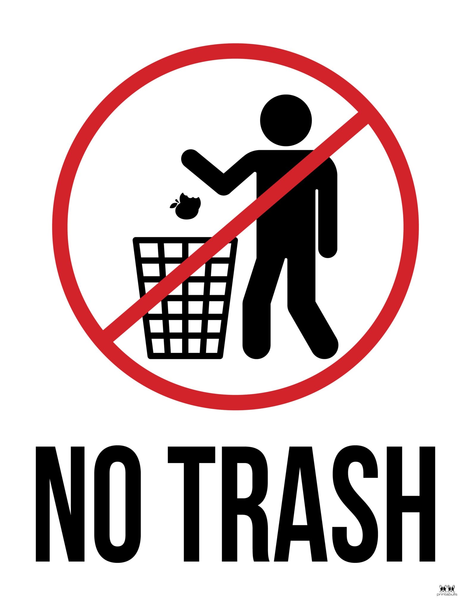 Trash Signs - 20 FREE Printables | Printabulls
