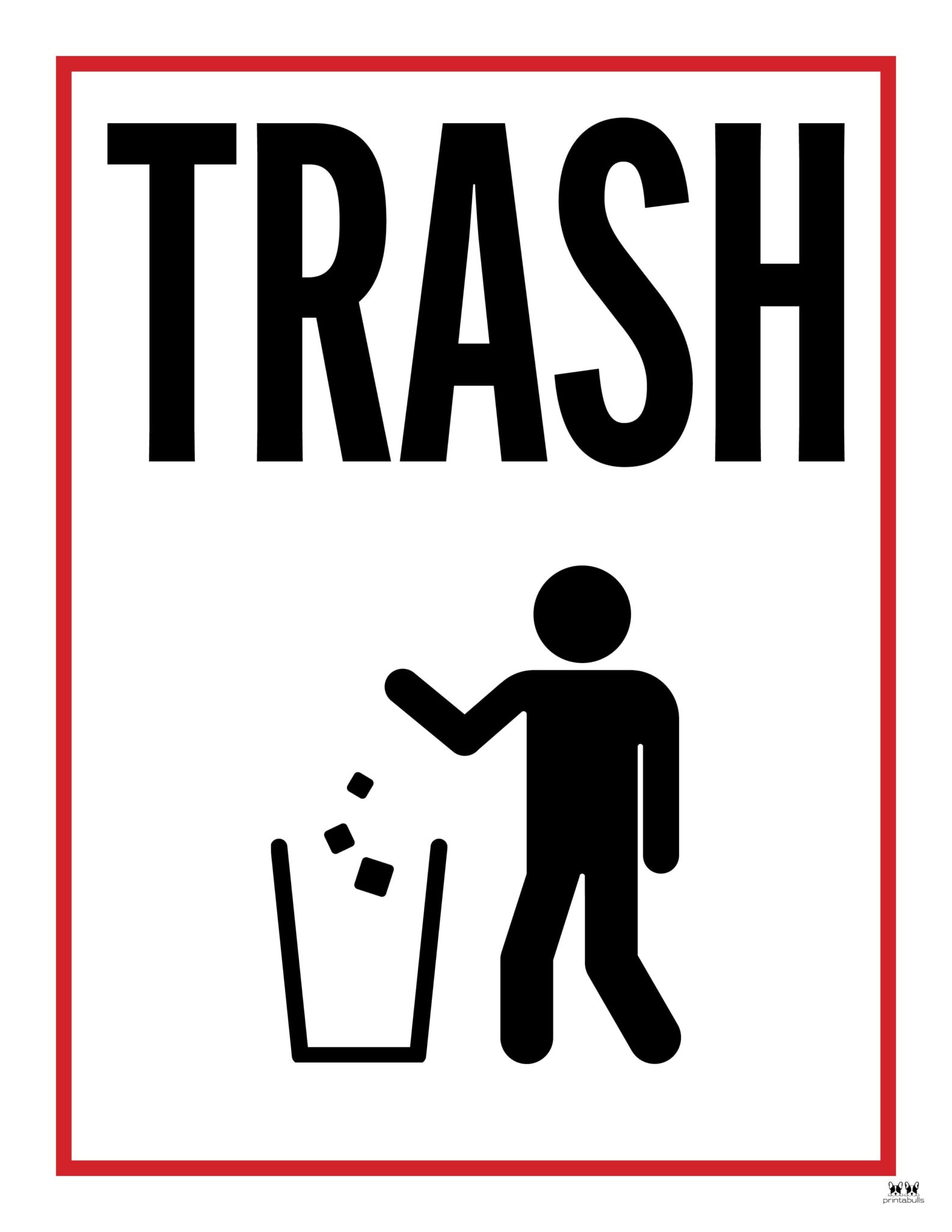 Trash Signs - 20 FREE Printables | Printabulls