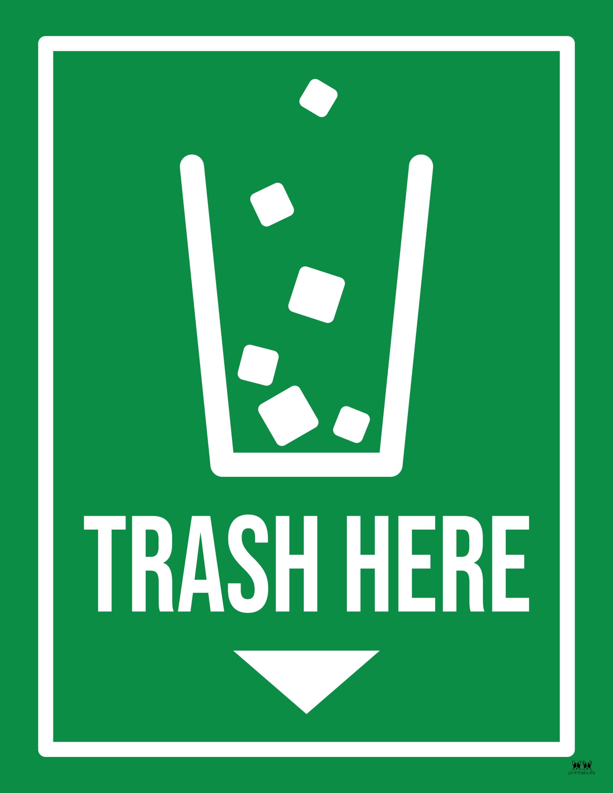 Trash Signs - 20 FREE Printables | Printabulls