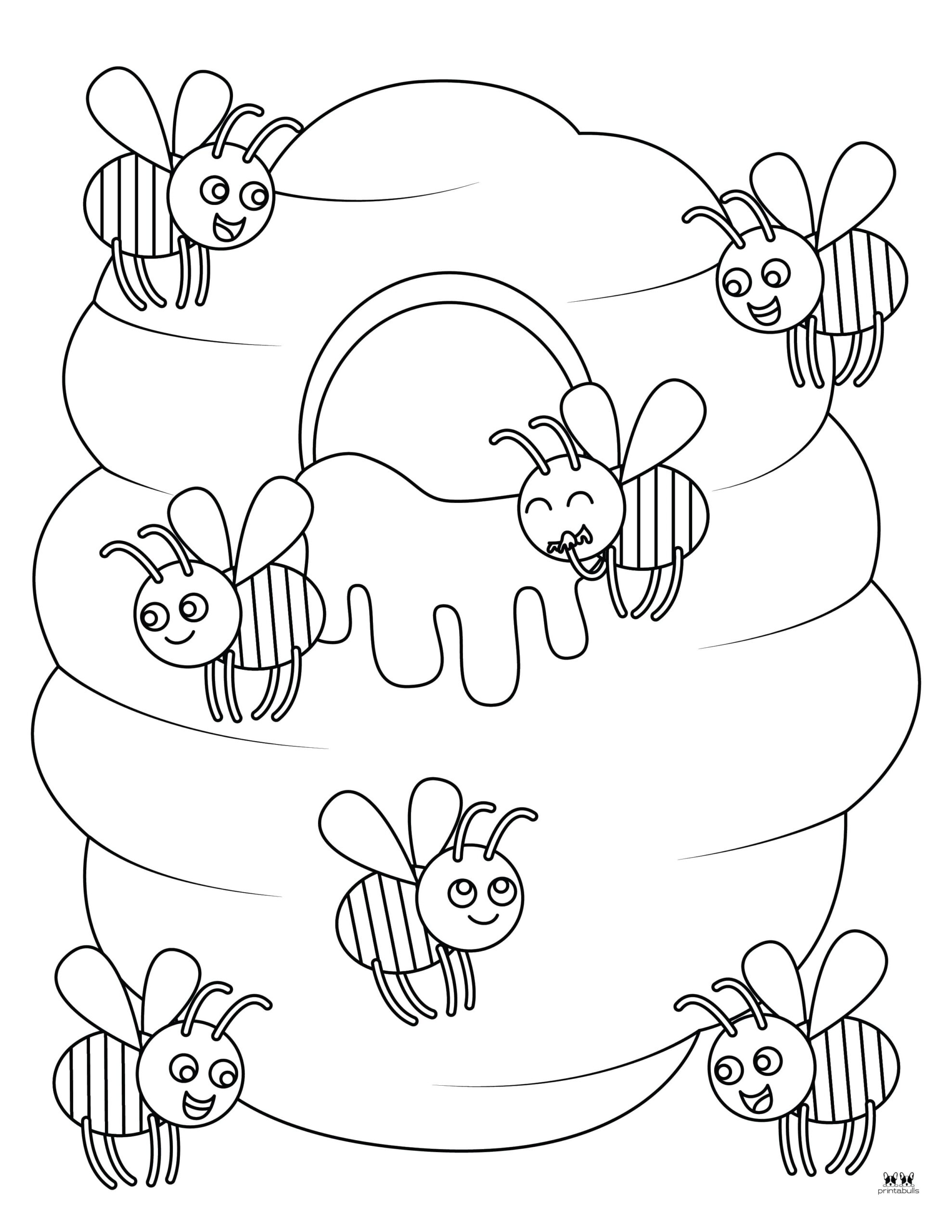 Bee Coloring Pages - 40 FREE Pages | Printabulls