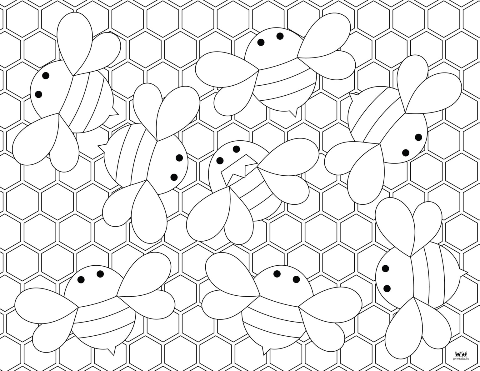 Bee Coloring Pages - 40 FREE Pages | Printabulls
