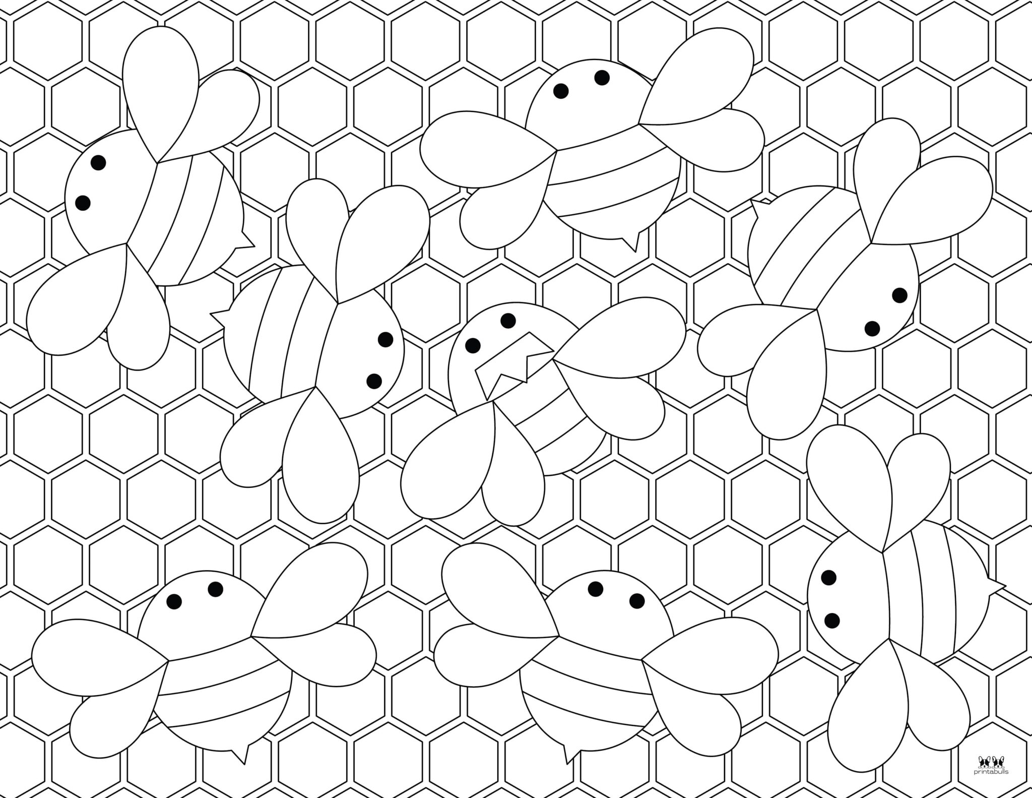 Bee Coloring Pages - 40 FREE Pages | Printabulls