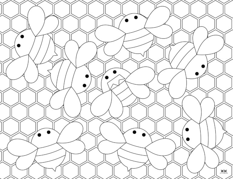 Bee Coloring Pages - 40 FREE Pages | Printabulls