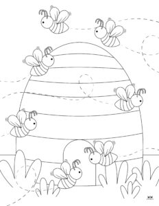 Bee Coloring Pages - 40 FREE Pages | Printabulls