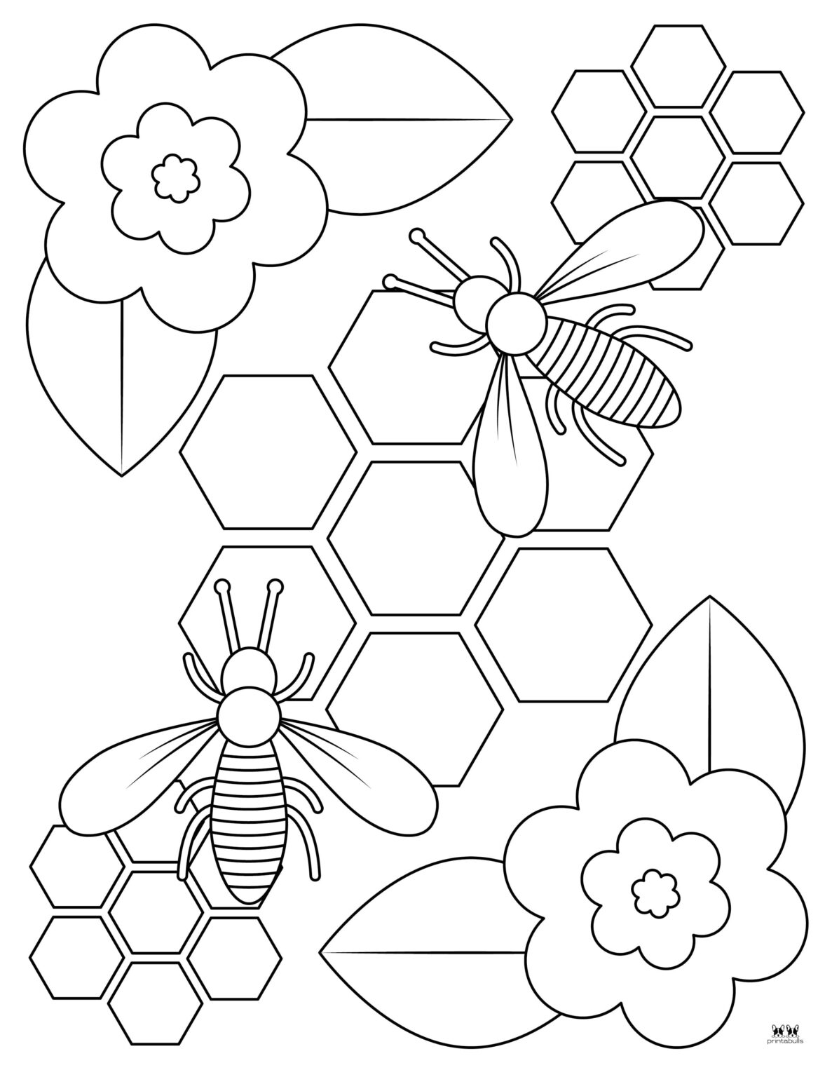 Bee Coloring Pages - 40 FREE Pages | Printabulls