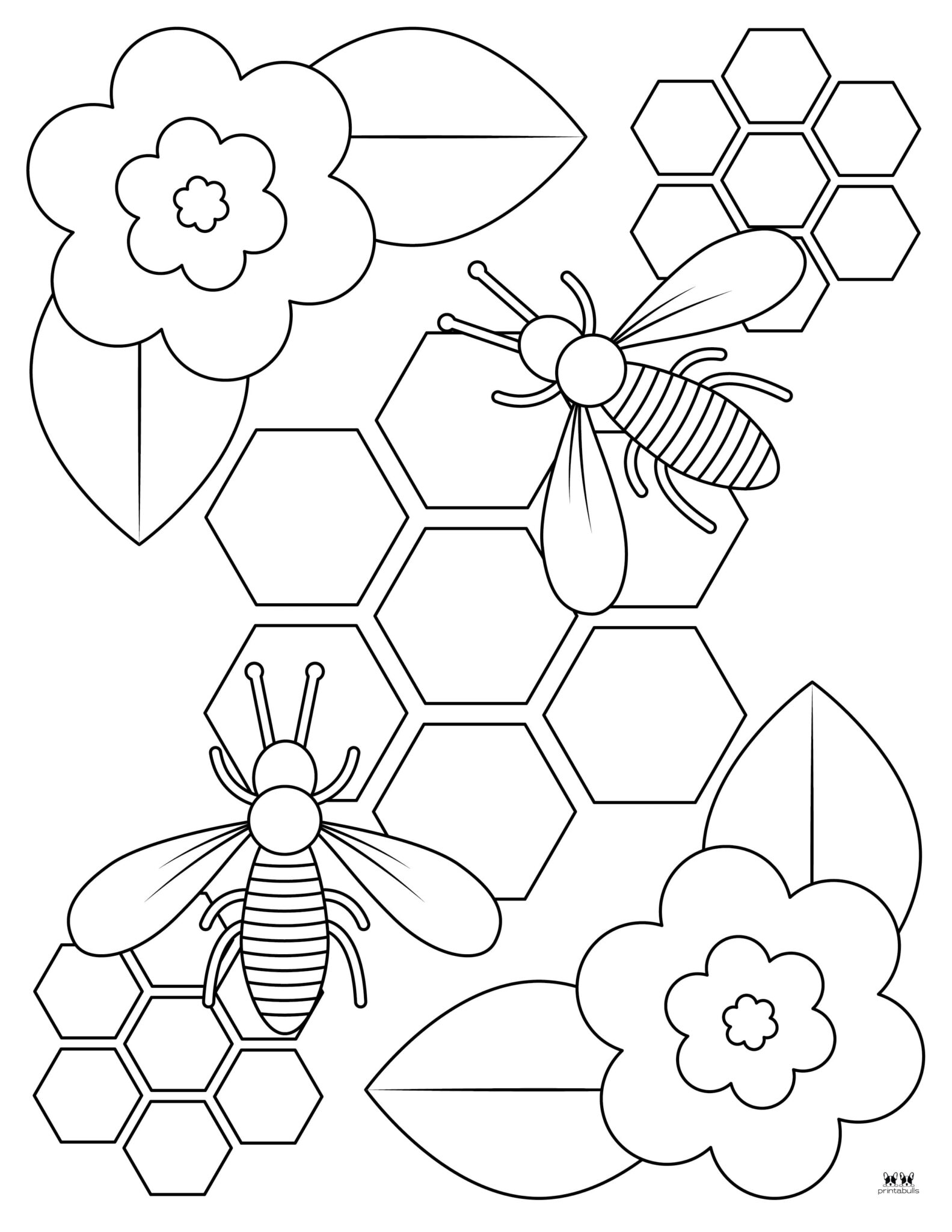 Bee Coloring Pages - 40 FREE Pages | Printabulls