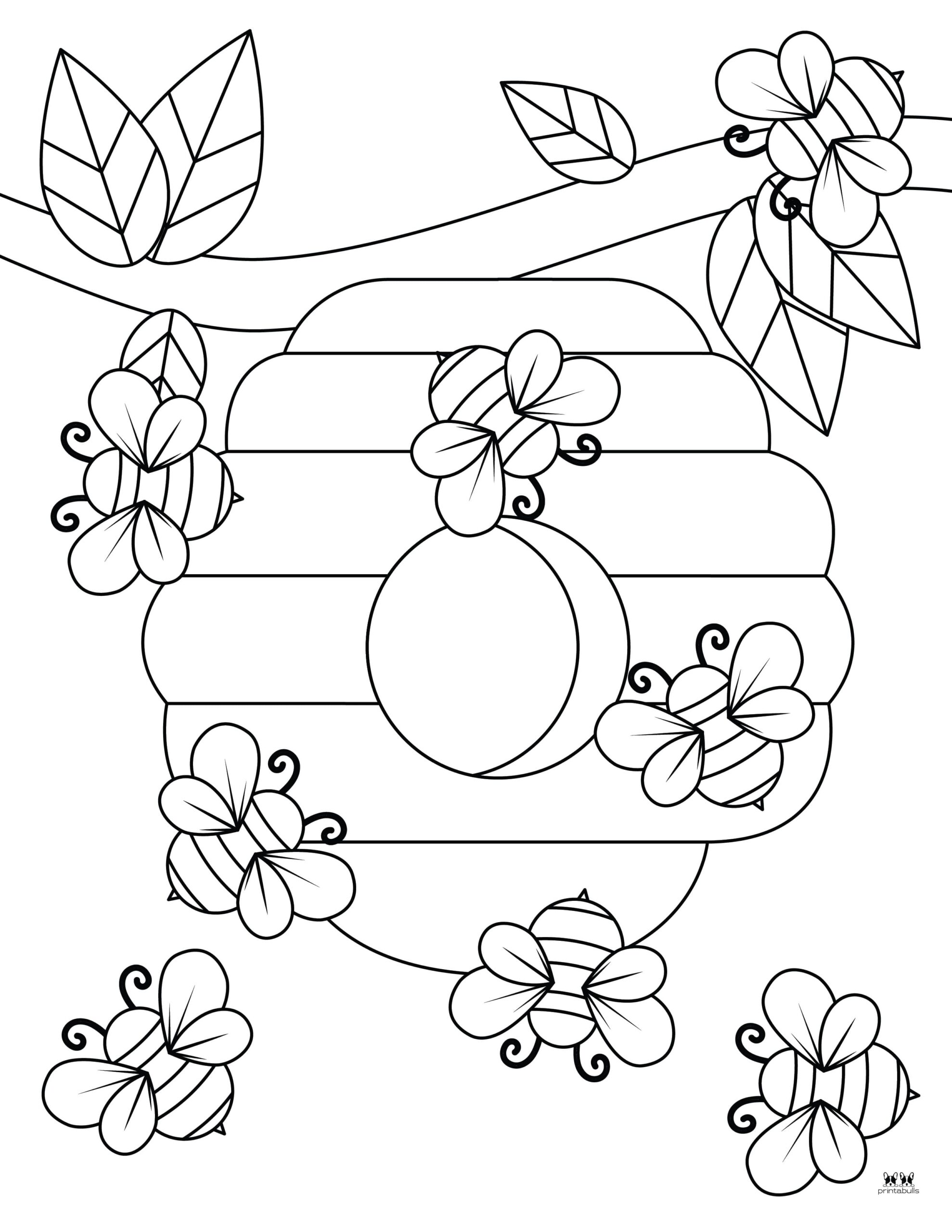 Bee Coloring Pages - 40 FREE Pages | Printabulls