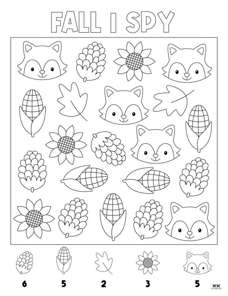 Fall I Spy - 4 FREE Printables | Printabulls