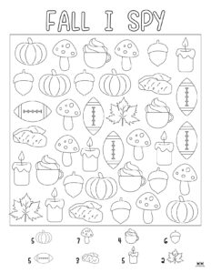 Fall I Spy - 4 FREE Printables | Printabulls