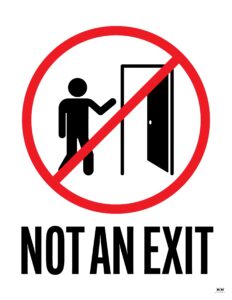 Not An Exit Signs - 10 FREE Signs | Printabulls