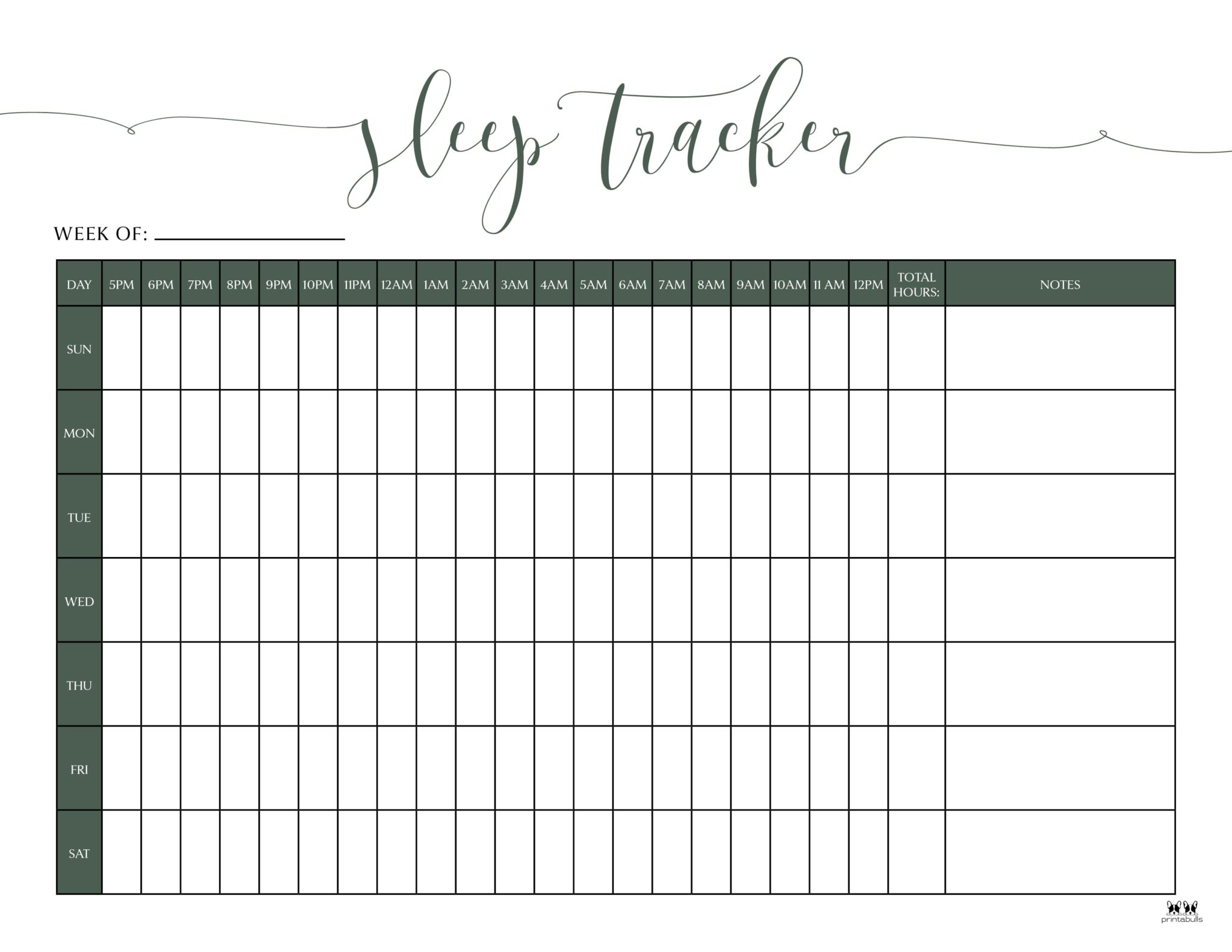 Sleep Trackers - 17 FREE Printables | Printabulls