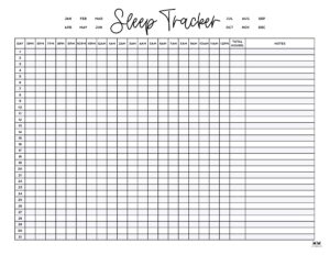 Sleep Trackers - 17 FREE Printables | Printabulls