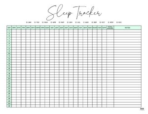 Sleep Trackers - 17 FREE Printables | Printabulls