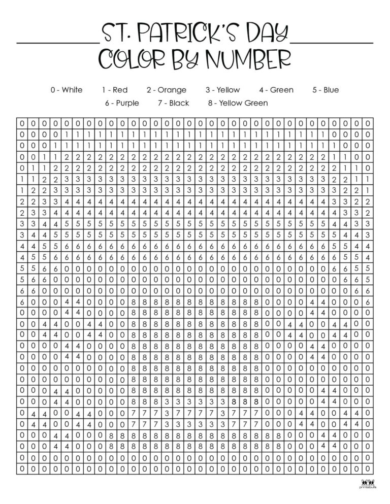 St. Patrick's Day Color By Number - 10 FREE Pages | Printabulls