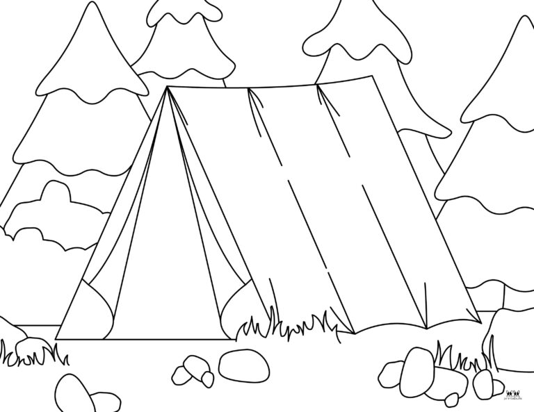 Camping Coloring Pages - 25 FREE Printables | Printabulls